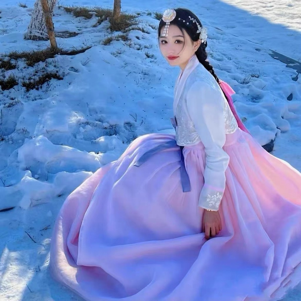 Chiffon Fabric Border Korean Korean North Korean Family Yanji Palace ...