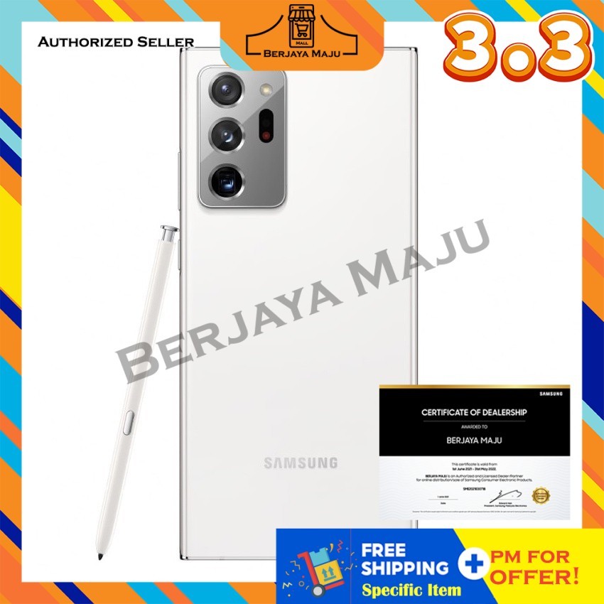 Samsung Galaxy Note 20 Ultra 5G 12GB + 256GB (Mystic White) | Shopee ...