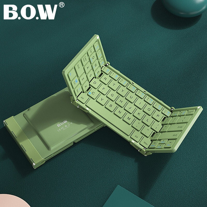 Shopee OfficialBOW Foldable Wireless Bluetooth Keyboard ipad Tablet ...