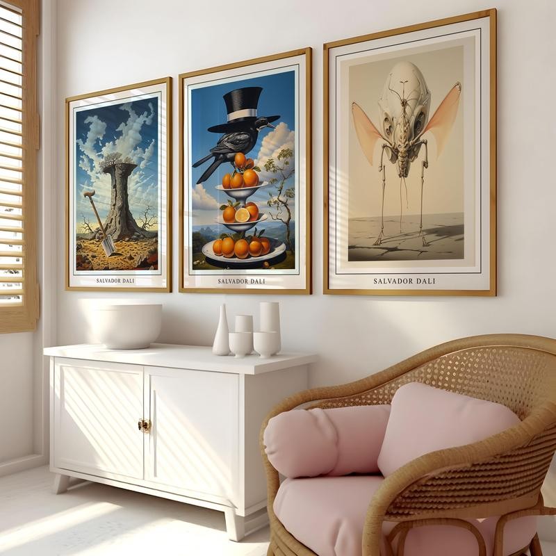 Salvador Dali Poster Set Salvador Dali Exhibition Print Salvador Dali ...