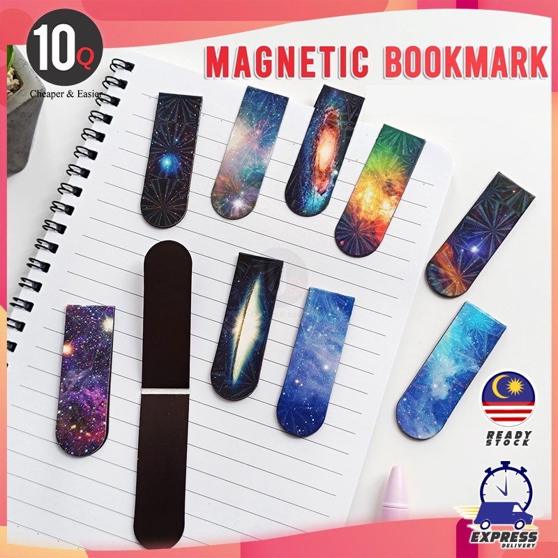 10Q Space Design Magnetic Bookmarks Penanda Buku Magnet Stationery ...