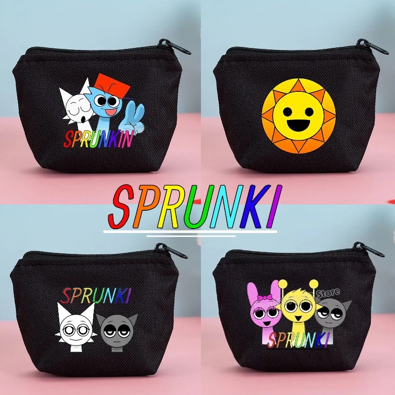 Sprunki Coin Purse Wallet Incredibox Cartoon Anime Portable Money Coin ...