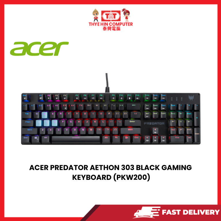 ACER PREDATOR AETHON 303 BLACK GAMING KEYBOARD (PKW200) | Shopee Malaysia