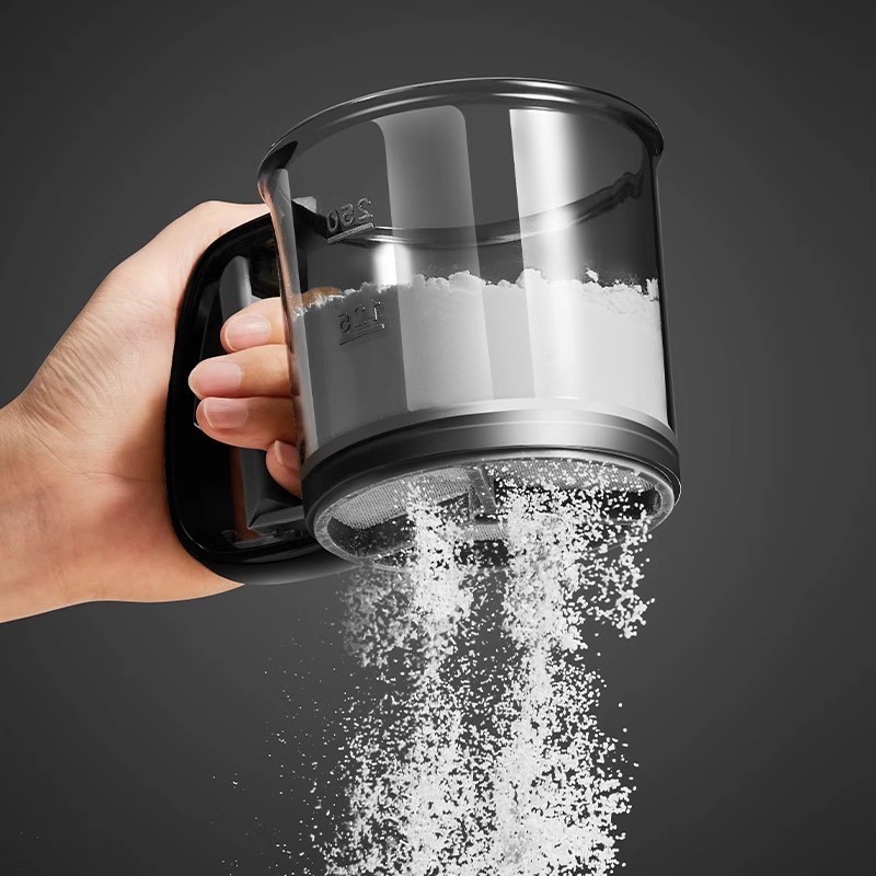 New Handheld Semi-Automatic Flour Sieve Baking Powder Sieve Sieve ...