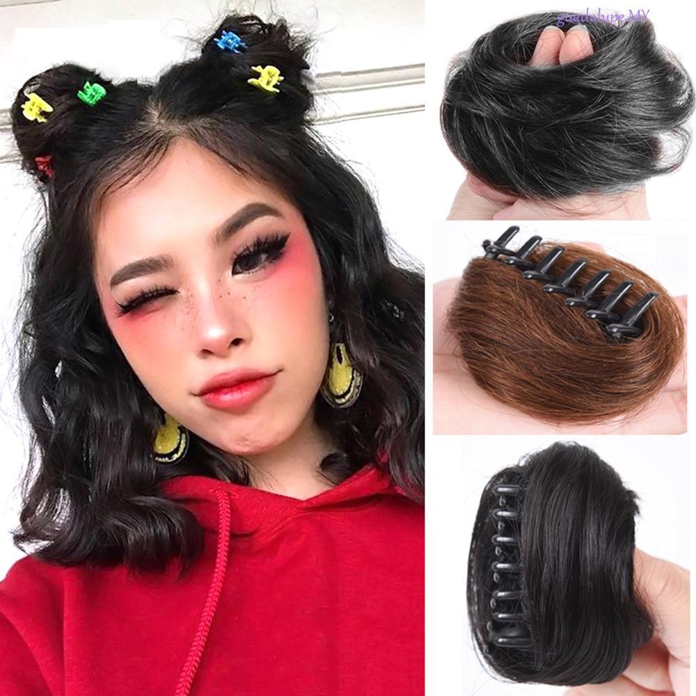 GUADALUPE Hairpiece Clip-on Hair Bun Donut Roller Bun Messy Chignon ...