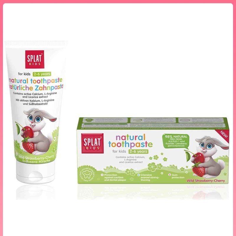 SPLAT Kids Wild Strawberry- Cherry Flavoured Toothpaste (ages 2 - 6 ...