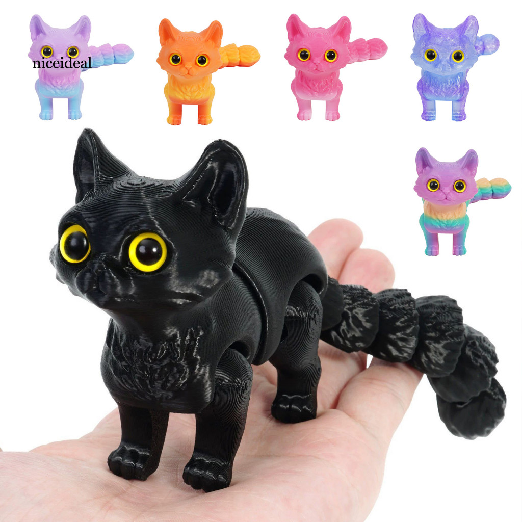 [Nice] Finger Games Cat Figurine Movable Joint Cat Figurine 3d Printed ...