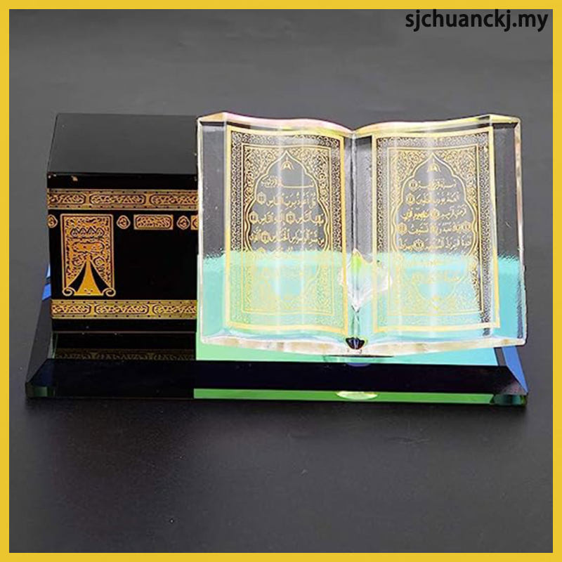 Goldendoodle Ornament Muslim Crystal Gilded Kaaba Book Mini Model ...