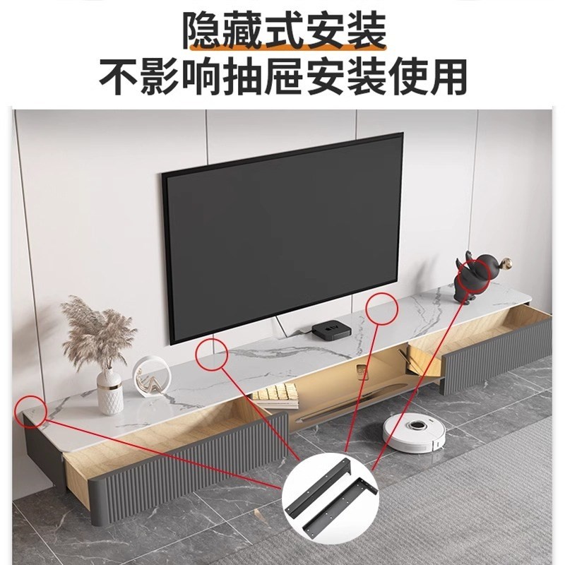 Pendirian Terapung Kabinet TV Pendakap Tugas Berat Meja Rangka Sokongan ...