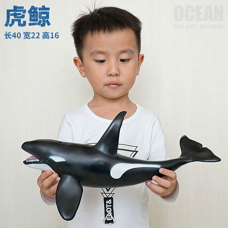 Simulasi ikan paus pembunuh Mainan orca Model ikan paus besar binatang ...