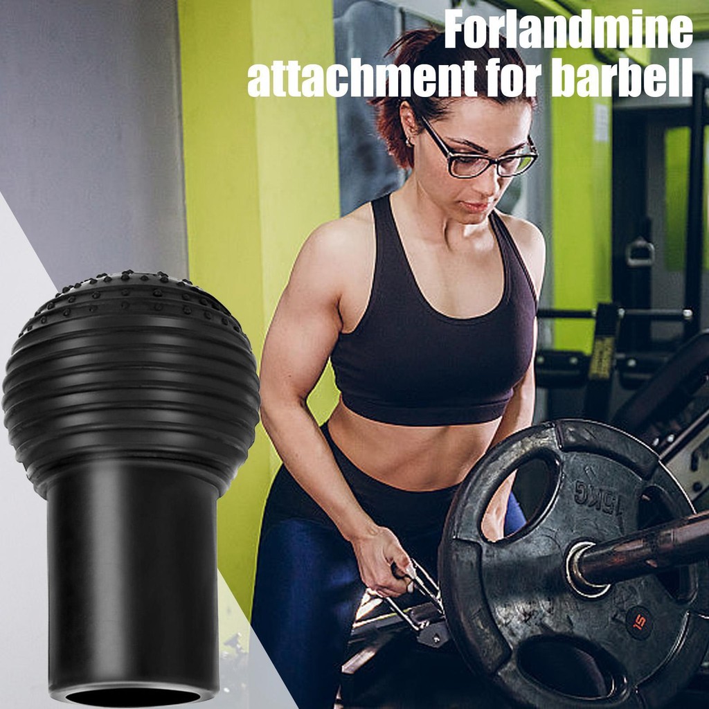 Barbell Ball Heavy Duty Rubber Barbell Exercise Base Squat T-Bars Row ...