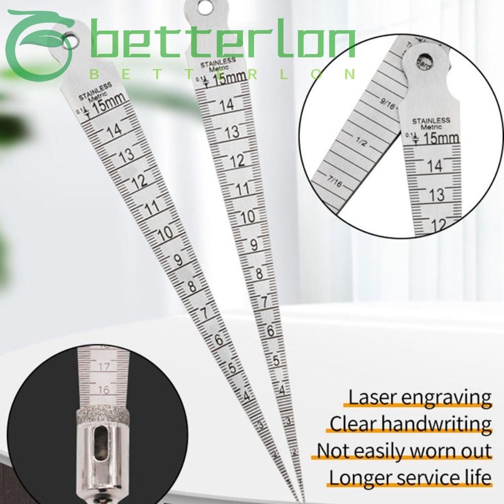 BETTER-LONTIME Gap Gauge, 2mm Thickened Metric/Imperial Wedge Feeler ...