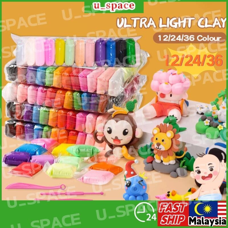 12/24/36 Colors Super Light Clay Set With Tools For Kids DIY Air Dry ...