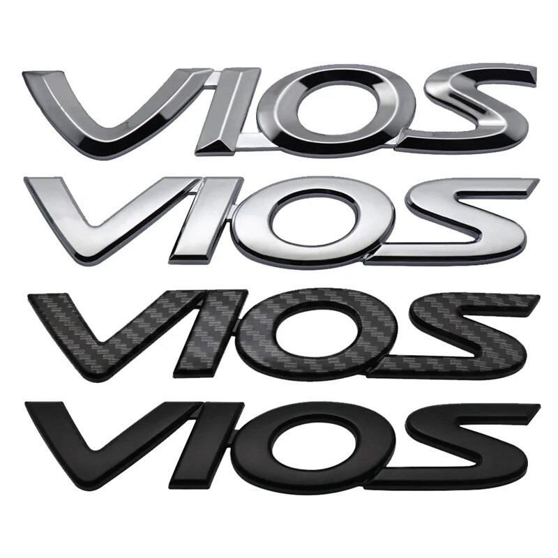 For TOYOTA VIOS logo rear trunk emblem English letter sticker back ...
