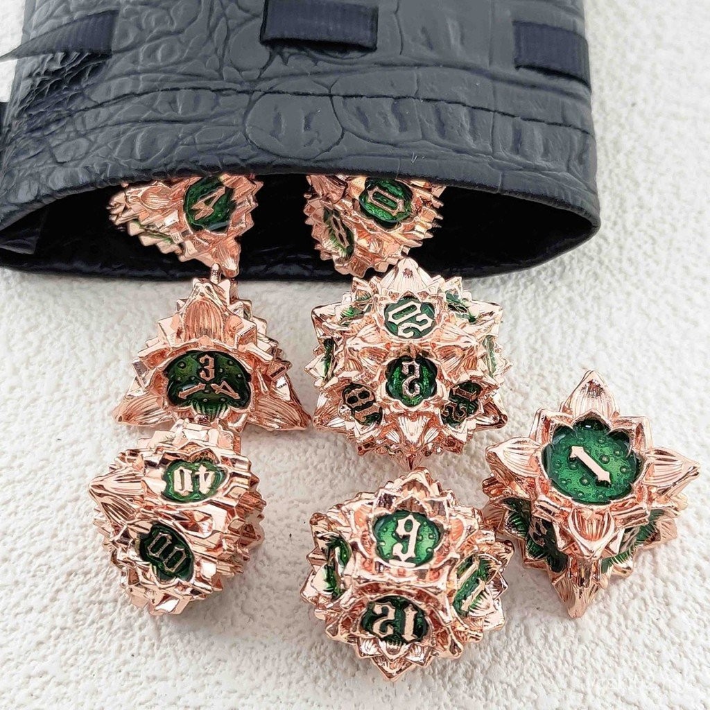 Lotus Metal Solid DND Dice TRPG Cthulhu Sezi Multi-faceted Dungeon and ...