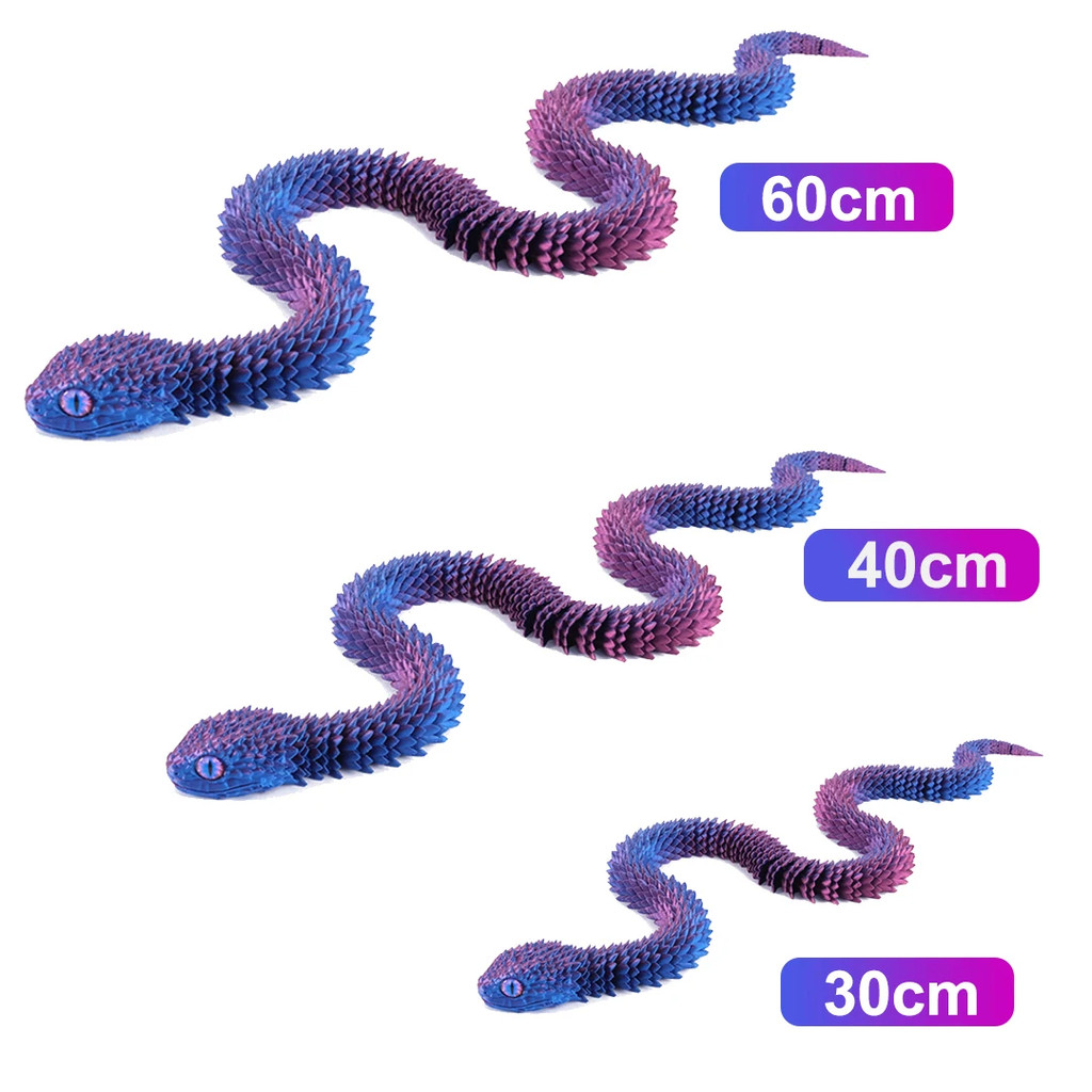 3D Printed Snake Dragon 3d Printed Figures New Year Decoration 2025 ...