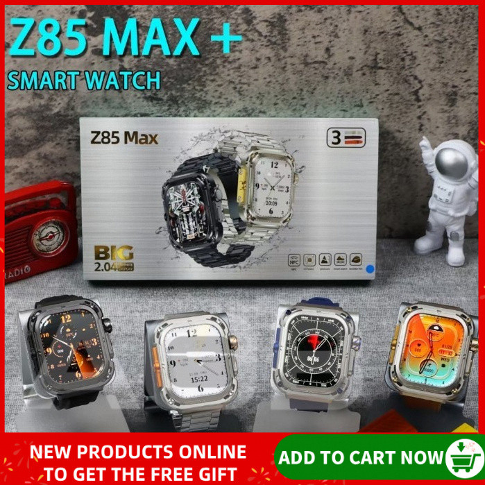 Z85 Max Smart Watch Set 3-in-1, 2.01-inch HD screen, supports Bluetooth call information ...
