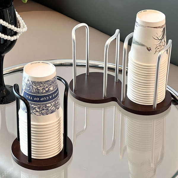 tempat letak cawan plastik Desktop display rack Pemegang cawan sekali ...