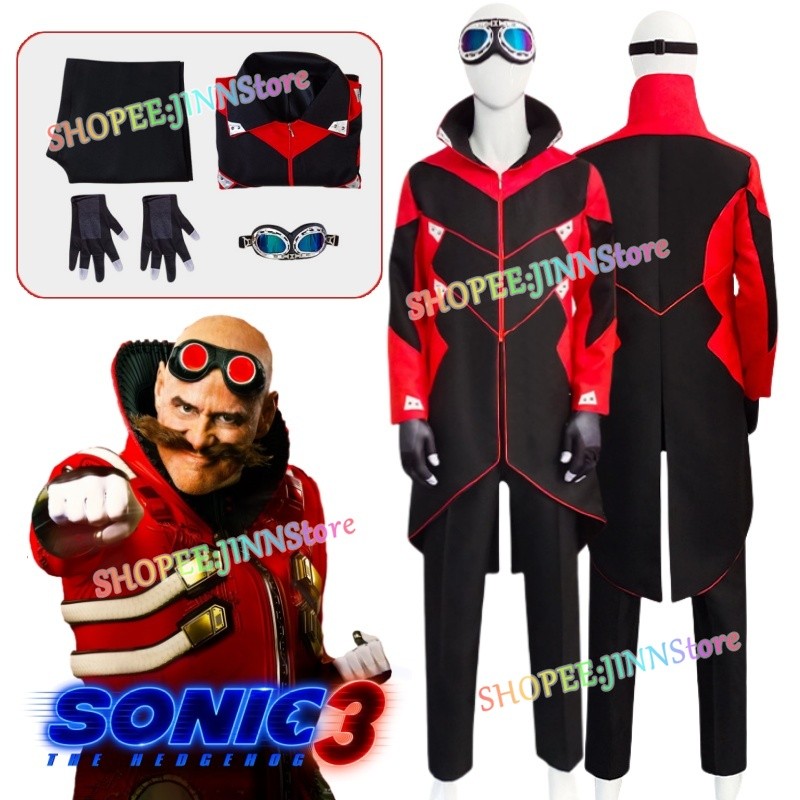 -JINN-SONIC THE HEDGEHOG EGGMAN Cosplay Costume DR. IVO ROBOTNIK ...