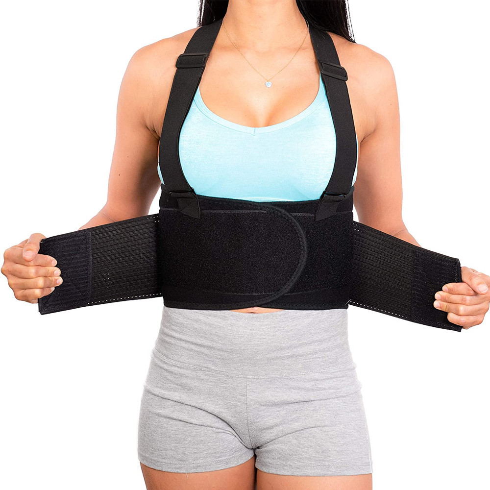 Industrial Work Back Brace Waist Pain Protection Belt with Suspender ...