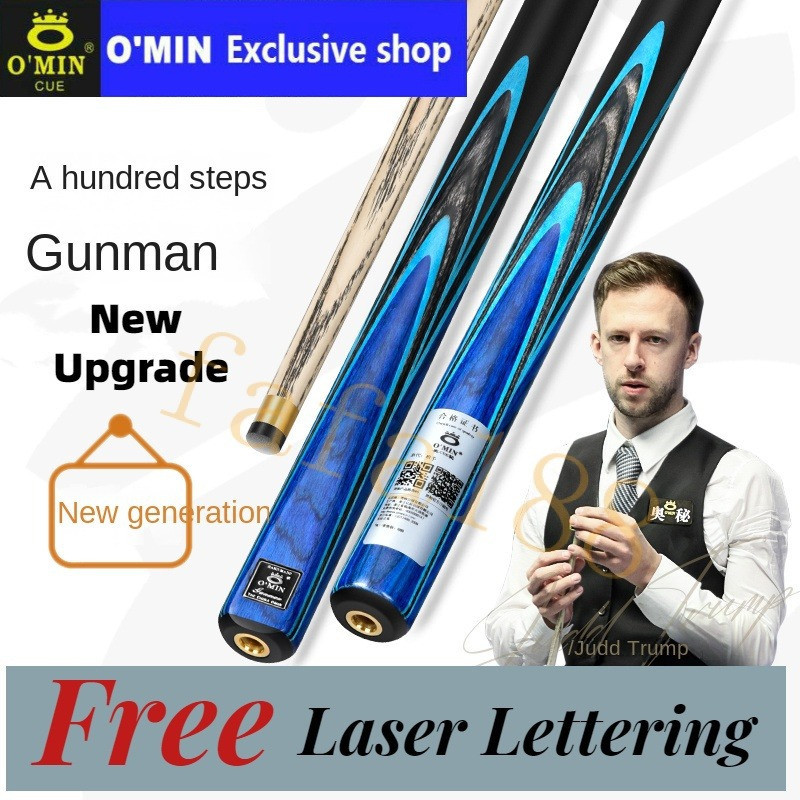 💥HOT💥O'MIN Handmade Snooker Cue 3/4 structure with Box and accessories ...