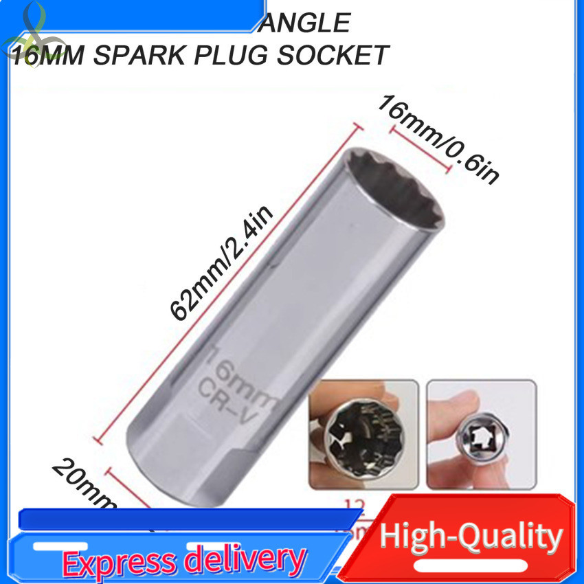 Universal spark plug socket wrench, 3/8 inch, 12 point Angle, thin-wall ...