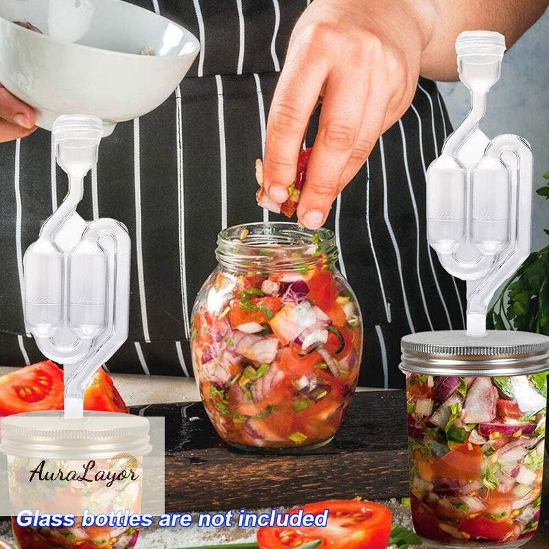 [AuraLayor] Wide Mouth Mason Jar Fermentation Lid Air Valve Set Mason ...