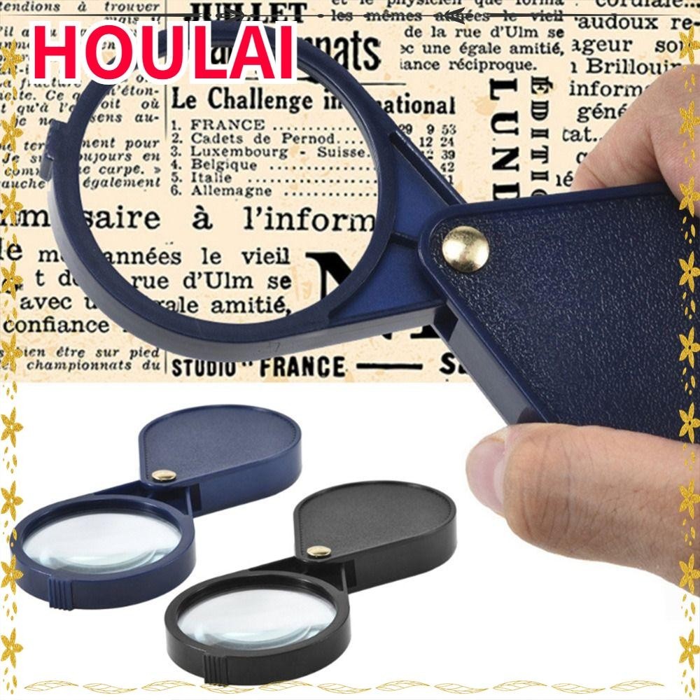 HOULAI Folding Magnifier 10X HD Pocket for Reading Identifying Stamps ...