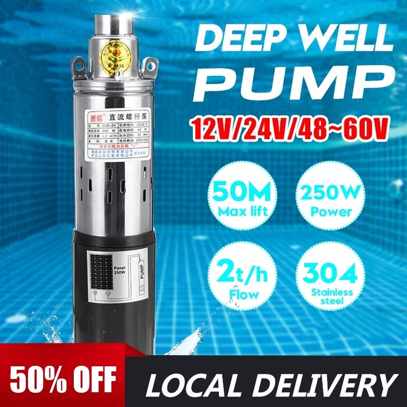 DC 12V/24V/48-60V High Pressure DC Pump Agricultural Irrigation Deep ...