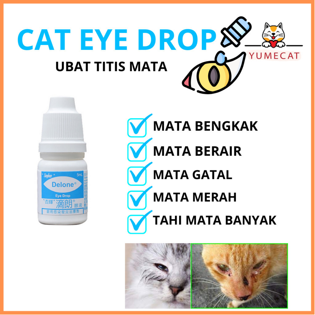 YUMECAT Ubat Titis Mata Kucing 5 ml Cat Eye Drop Sakit Mata Eye ...