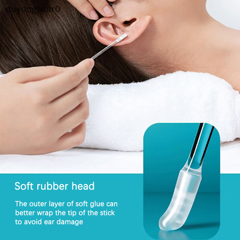 (duyongtear0) Disposable Sticky Ear Swabs Pick Reusable Ear Cleaner ...