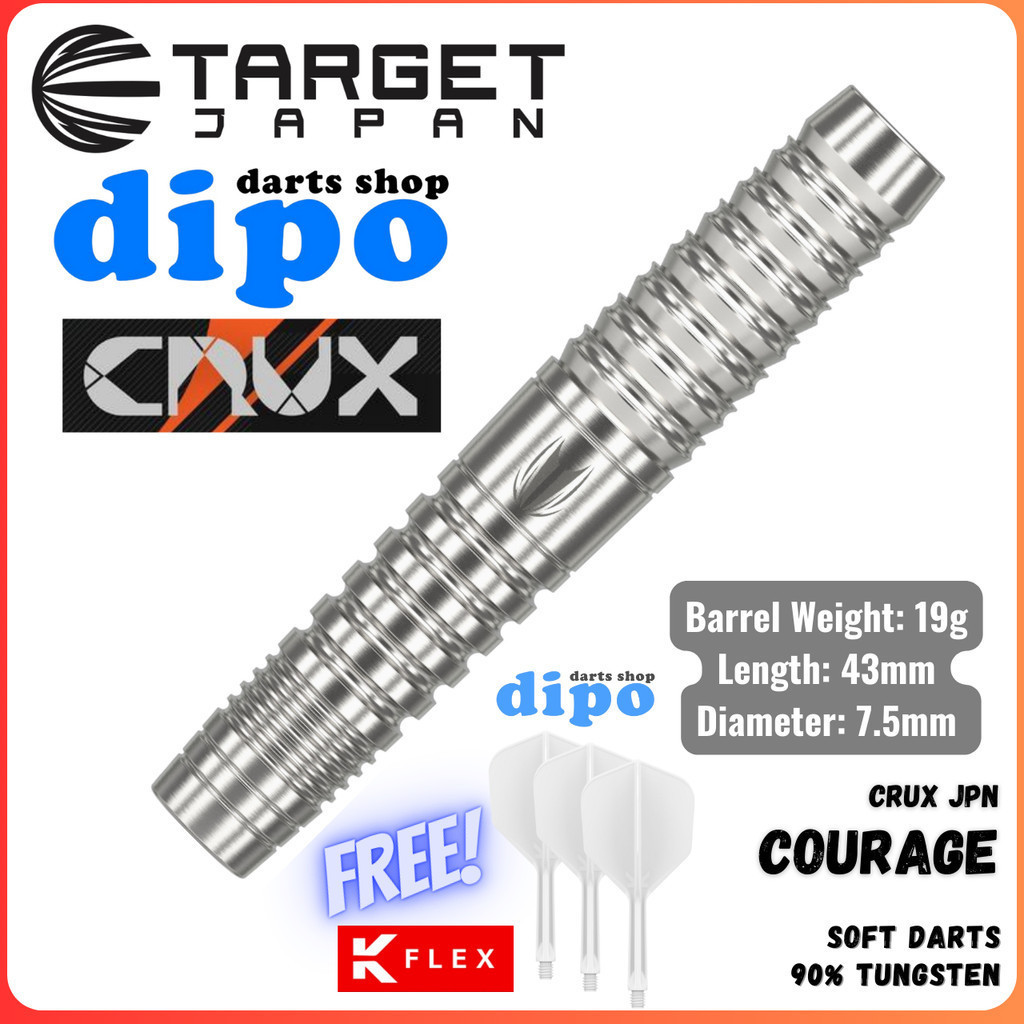 TARGET CRUX JPN COURAGE (90% Tungsten) - TARGET Soft Darts | Shopee ...