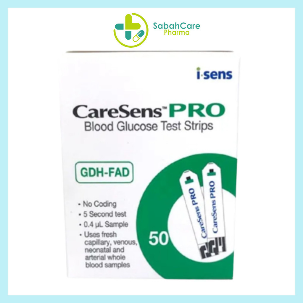 SABAHCARE CARESENS PRO BLOOD GLUCOSE TEST STRIP 50'S (ICARE) (EXP DATE ...