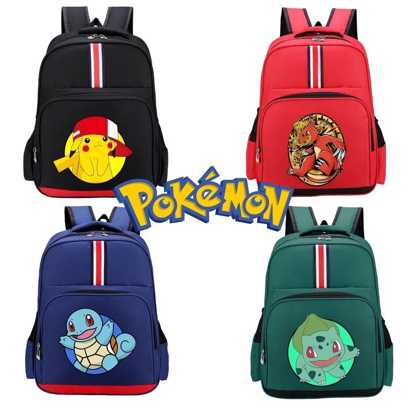 Pocket Monster Anime Pokemon Student Backpack Pikachu Youth School Bag ...