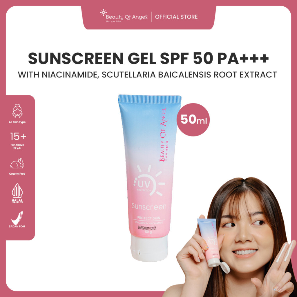 Beauty of Angel - Sunscreen Gel SPF 50 PA+++ - Hybrid Sunscreen - 50ml ...