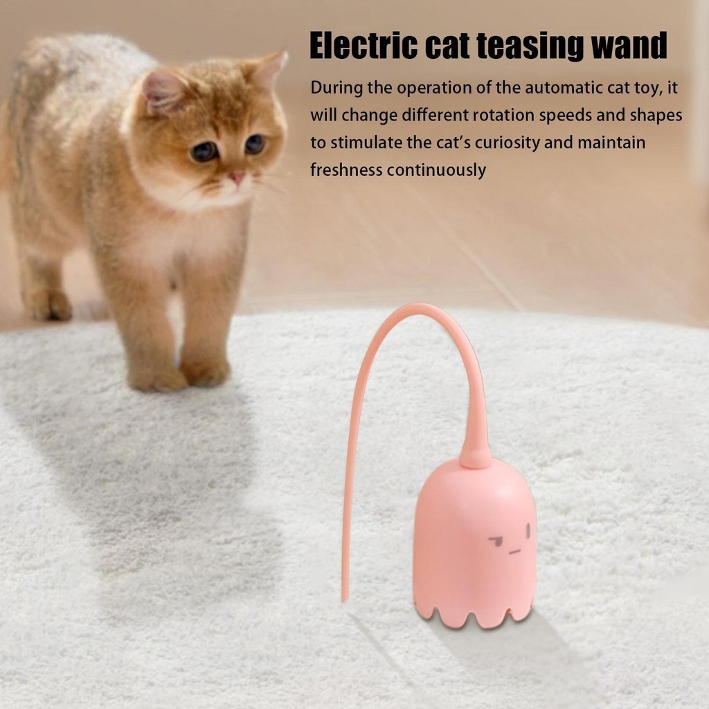 Cat Teaser Wand Wiggling Tail Cat Wand Toy Mimicking Animals Swing Tail ...