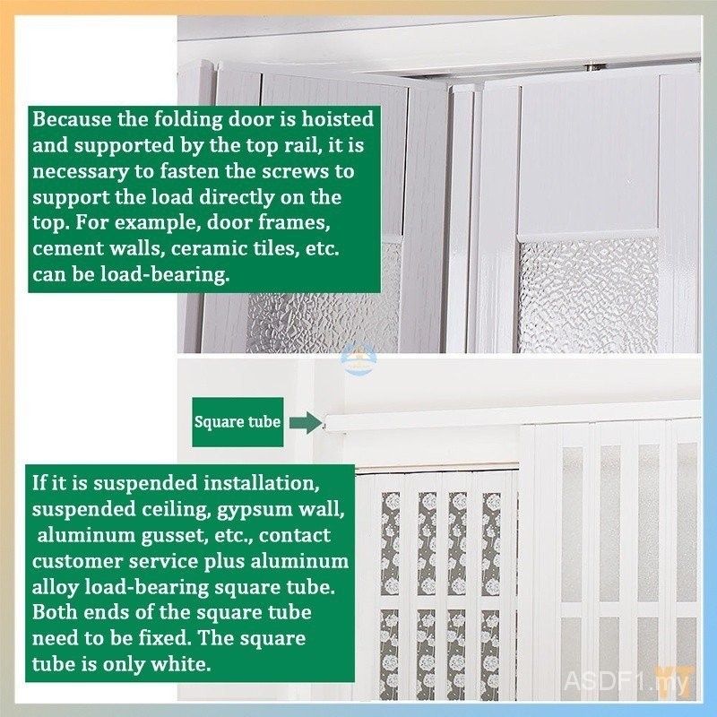 PVC folding sliding door kitchen can be customized size folding door ...