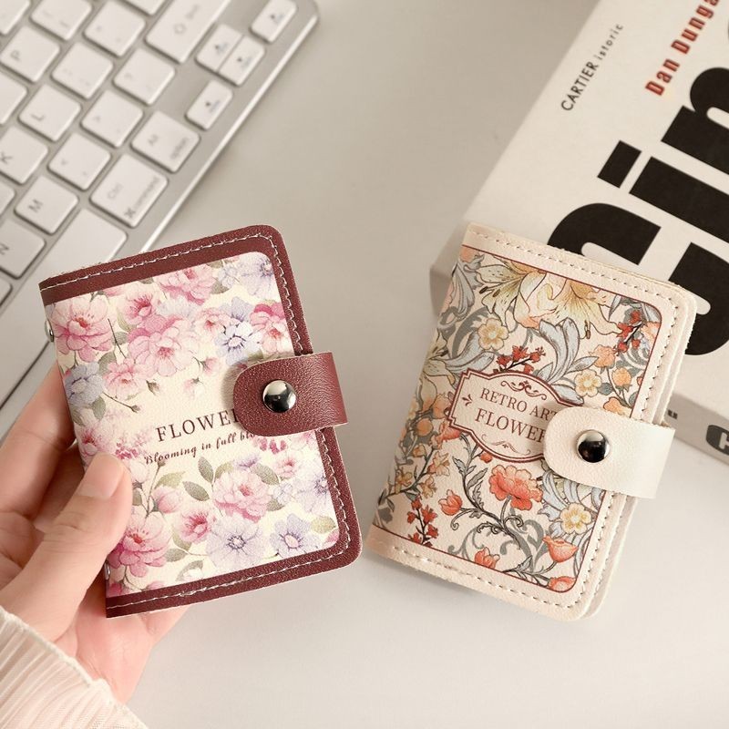 New Retro Oil Painting Style Card Holder ID Holder Ultra-Thin Driver's ...