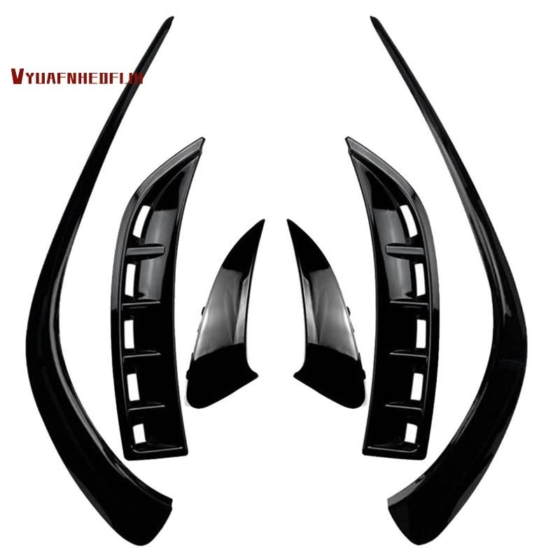 6Pcs Car Front & Rear Bumper Splitter Spoilers Side Canard Trim for ...