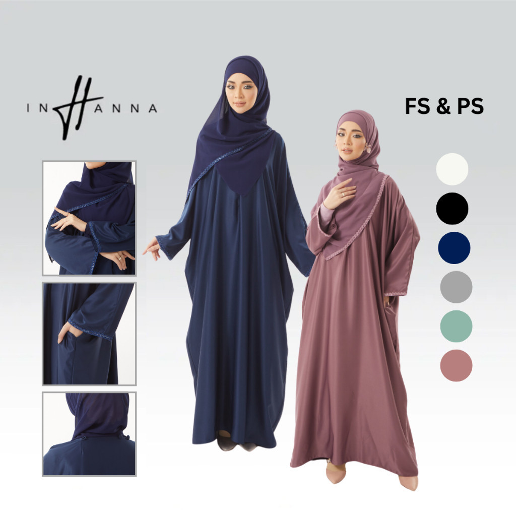 INHANNA Rania Abaya Set with Shawl | Shopee Malaysia