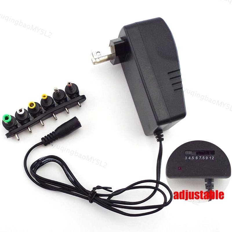 Universal Adjustable Charger Connector Supply with Plug 30W 3V 4.5V 5V 6V 7.5V 9V 12V 2A 2.1A AC ...