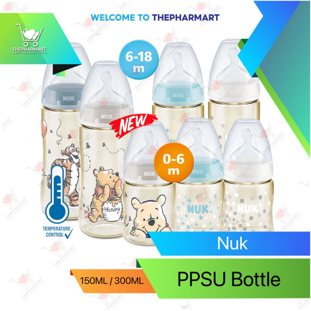 💯100% ORIGINAL💯 NUK PPSU Premium Choice+ Wide Neck Nuk Feeding Bottle ...