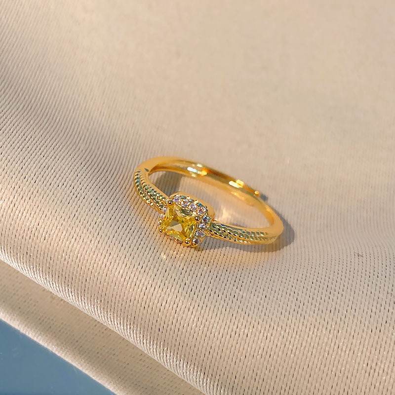 Cincin emas 916 Cube Sugar Yellow Diamond Ring gold 916 Super Flashing | Shopee Malaysia