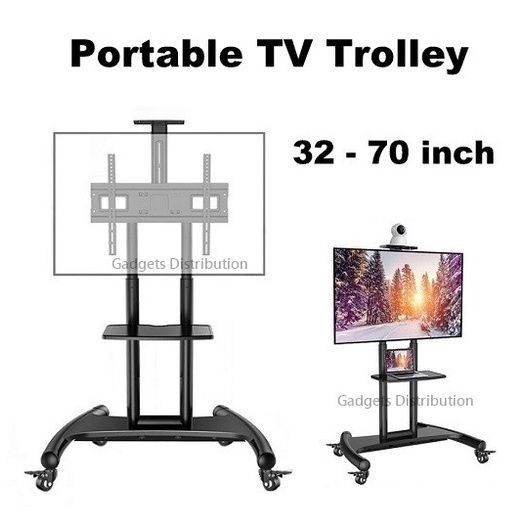 SM AVA1500 AVA1500-60-1P 32 to 70 inch Portable TV Trolley Stand Cart ...
