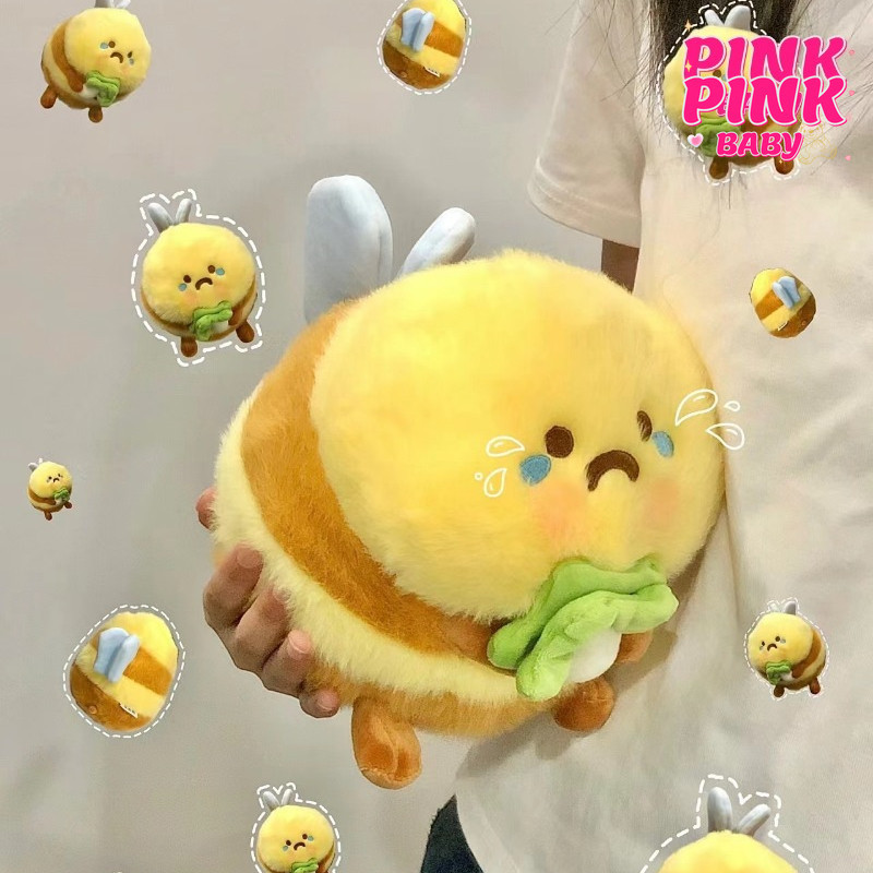 Cute Funny Hug Vegetable Bee Plush Doll Kawaii Bee Teddy Bear Plush Toy ...