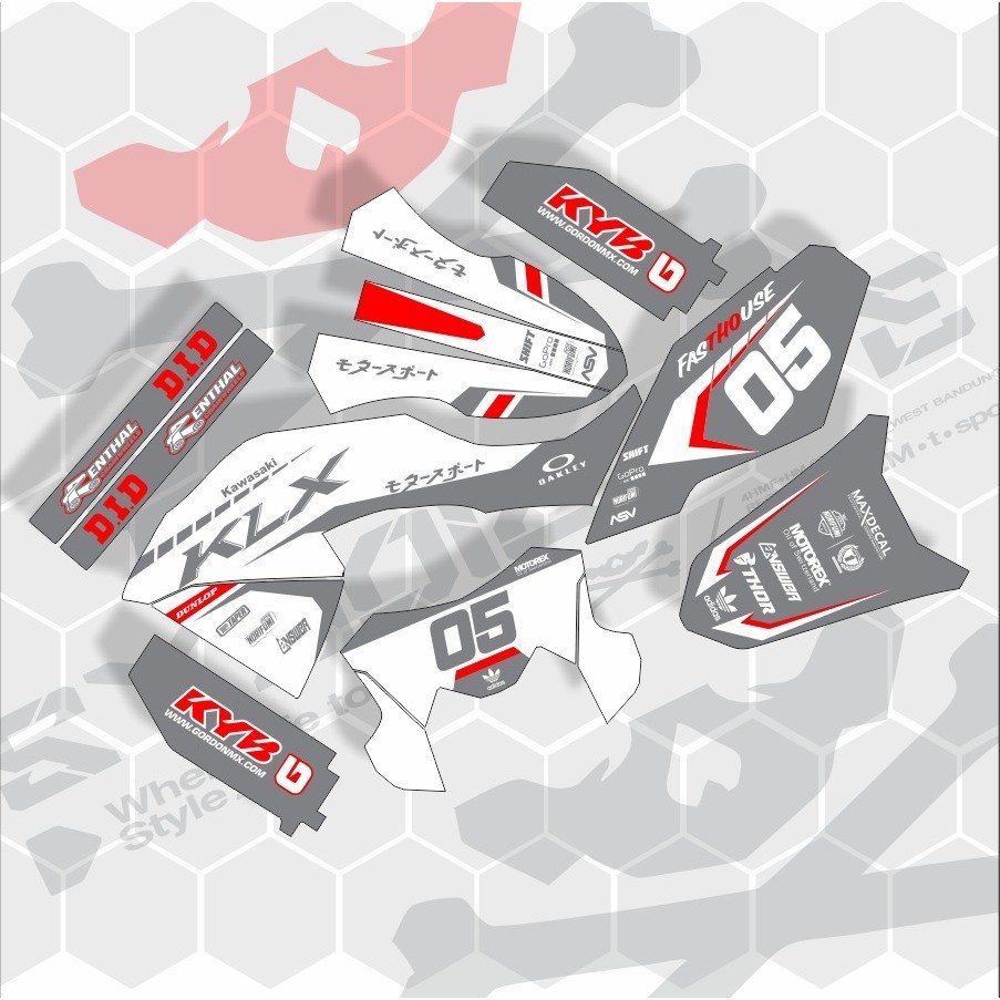Decal/sticker klx BF/Dtracker /CRF /klx gordon-wr155 Etc. full body ...
