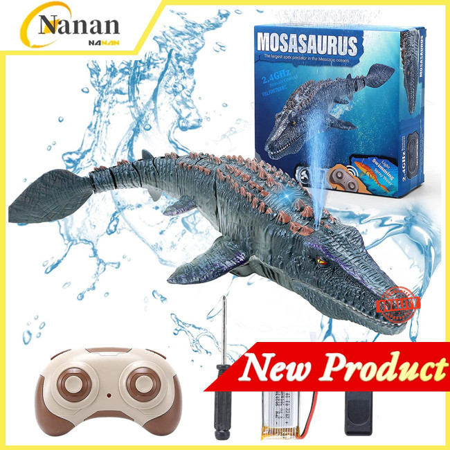 [nananhome] Remote Control Dinosaur For Kids Mosasaurus Diving Toys Rc ...