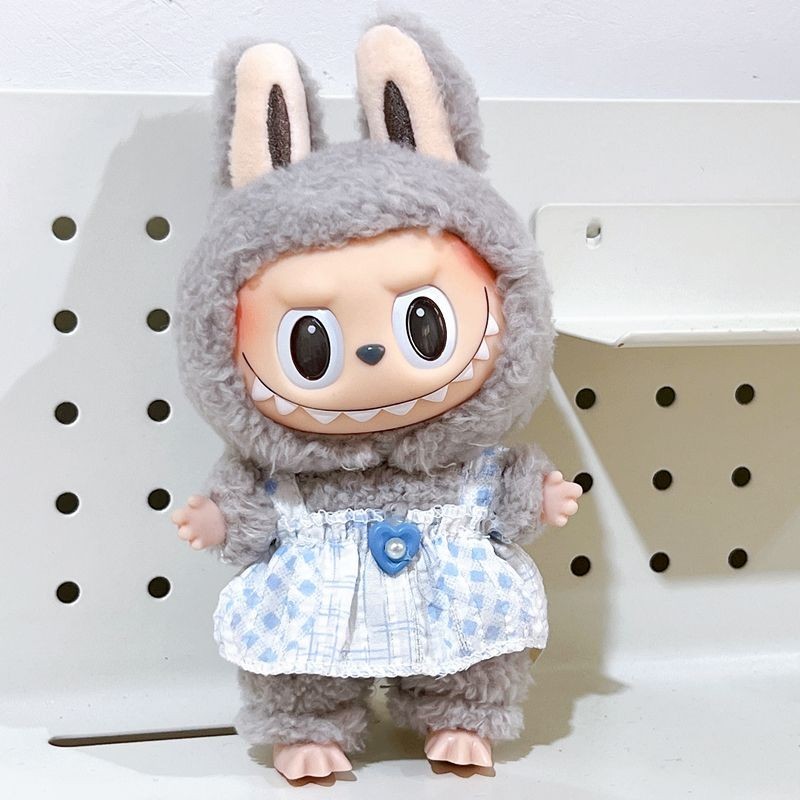 Labubu Baby Clothes labubu Vinyl Doll 17cm Doll Dress Up Pop Mart Doll ...