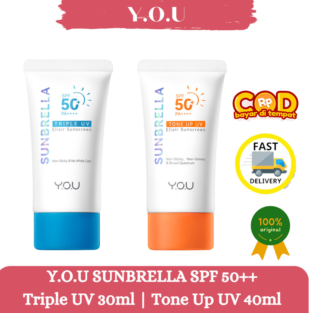 Y.o.u SUNBRELLA SPF 50++ Triple UV 30ml | Tone Up UV 40ml | Shopee Malaysia