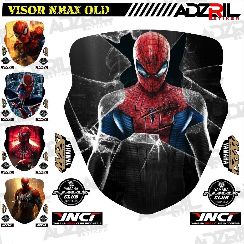 Winshield yamaha Nmax Old 155 2015-2019 visor Stickers SPIDERMAN 1,2 ...
